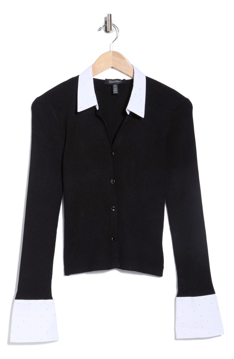 Ellen Tracy Crystal Embellished Sweater | Nordstromrack