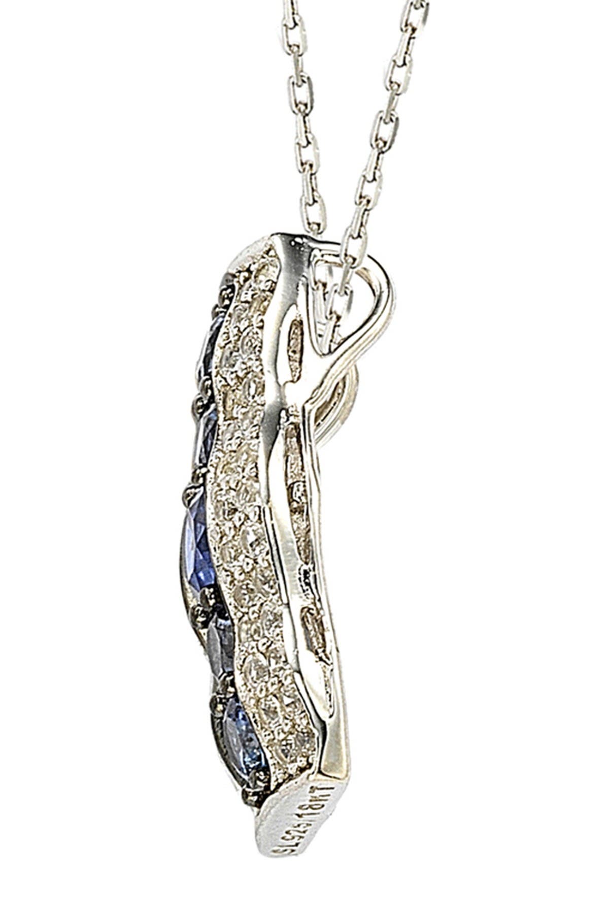 SUZY LEVIAN Two-Tone Sapphire & Lab Created White Sapphire Pendant ...