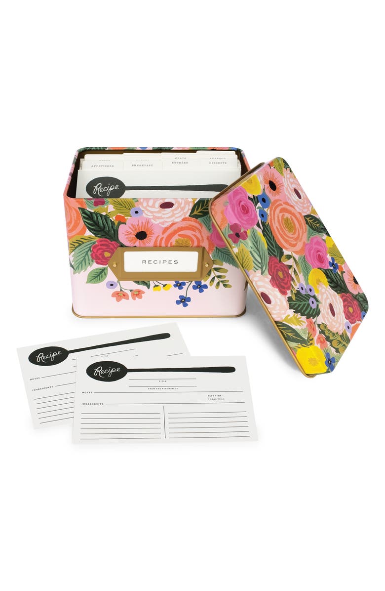 Rifle Paper Co. Juliet Rose Tin Recipe Box | Nordstrom