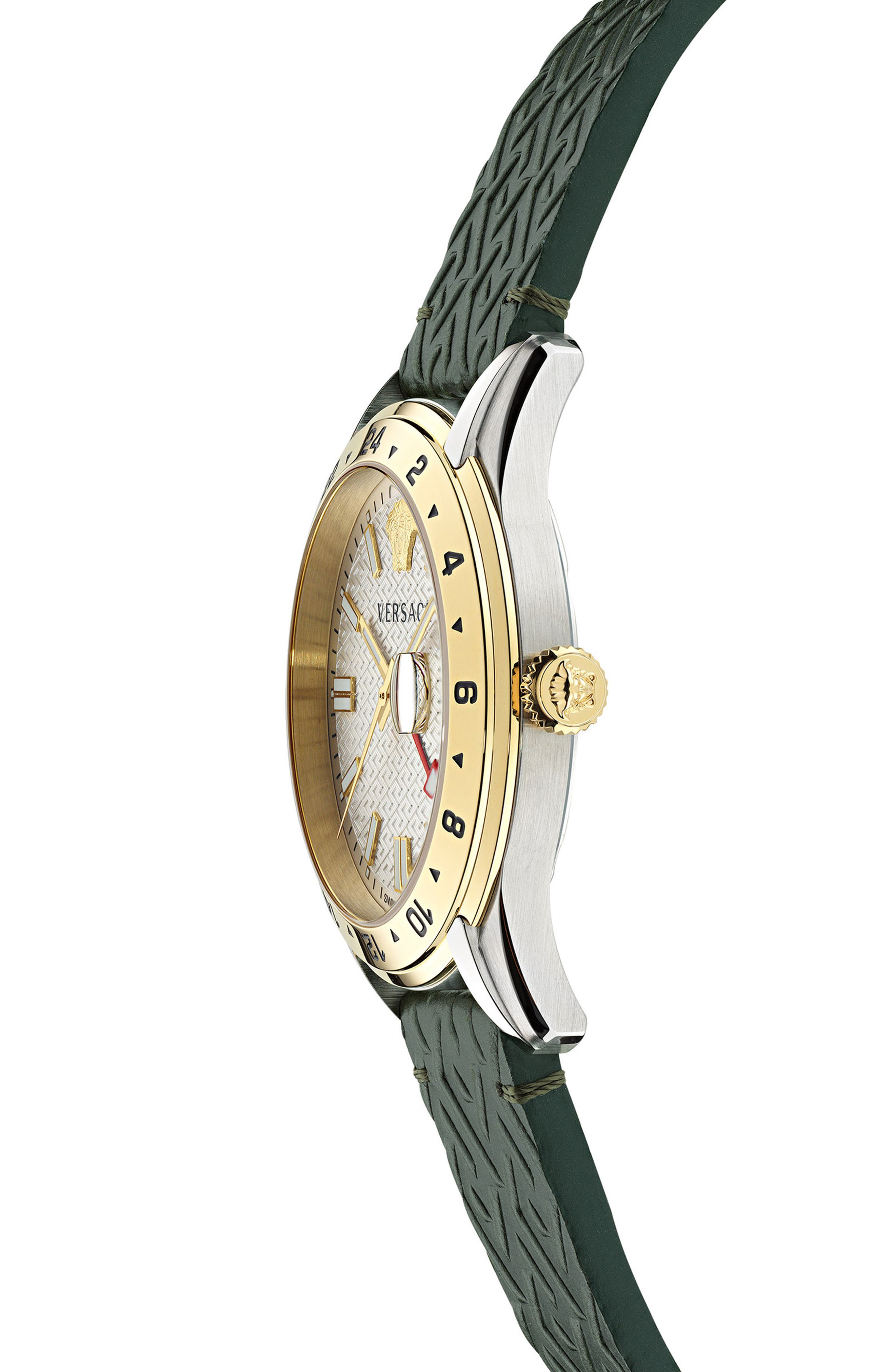 Versace Greca Time Leather Strap Watch, 41mm | Nordstromrack