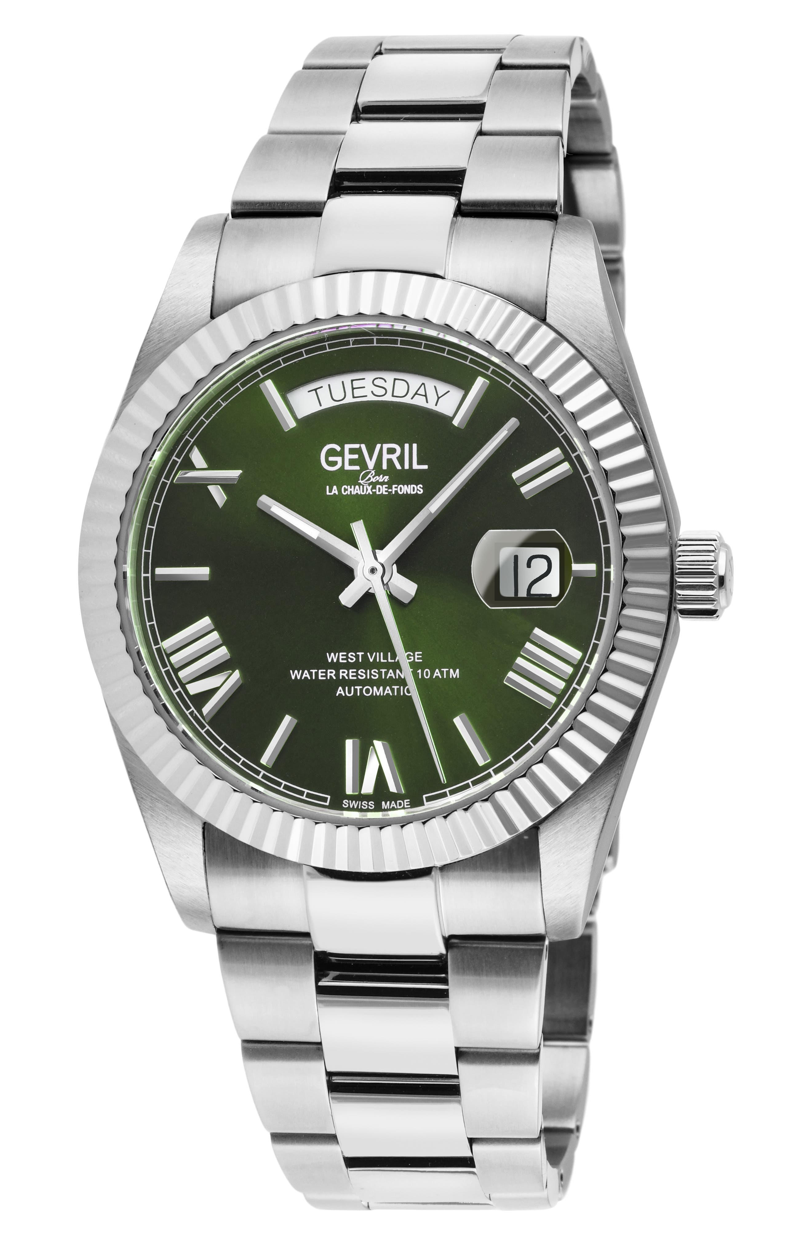 GEVRIL Auto West Swiss Automatic Bracelet Watch, 39mm | Nordstromrack