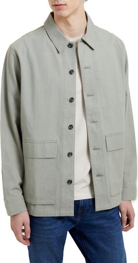 French Connection Herringbone Chore Overshirt | Nordstrom