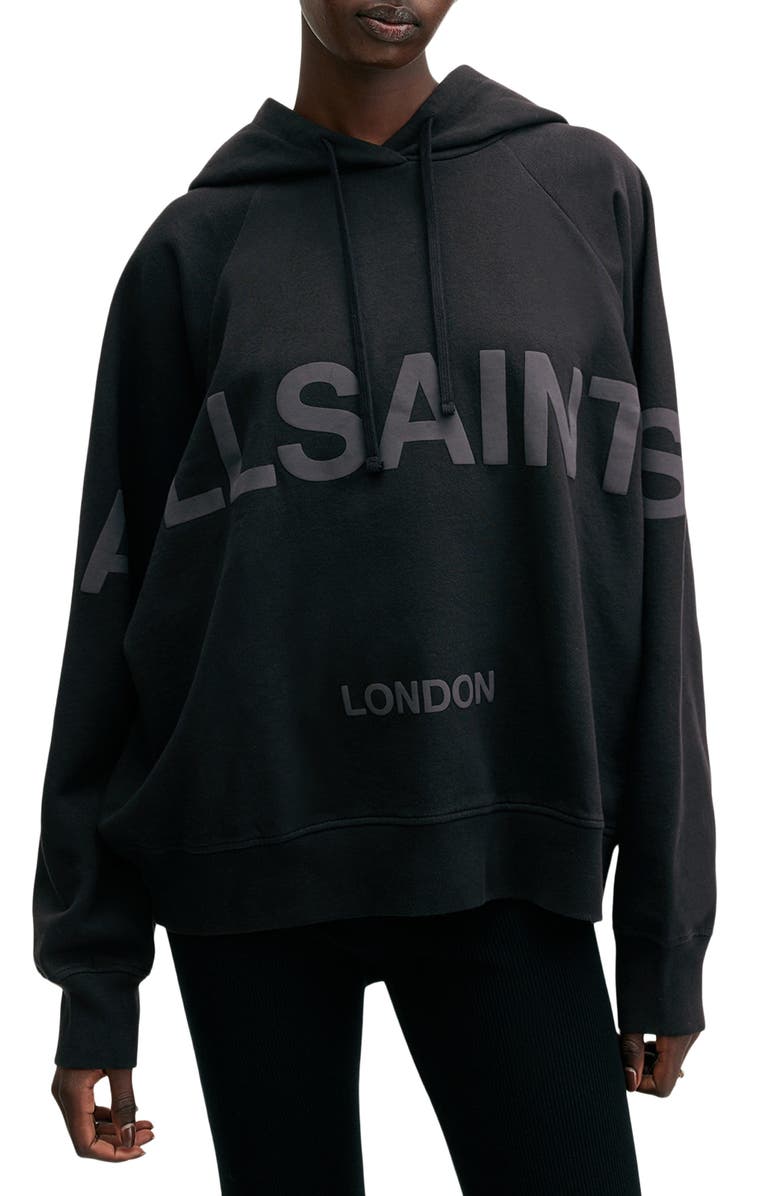 AllSaints Talon Biggy Oversize Logo Hoodie | Nordstromrack