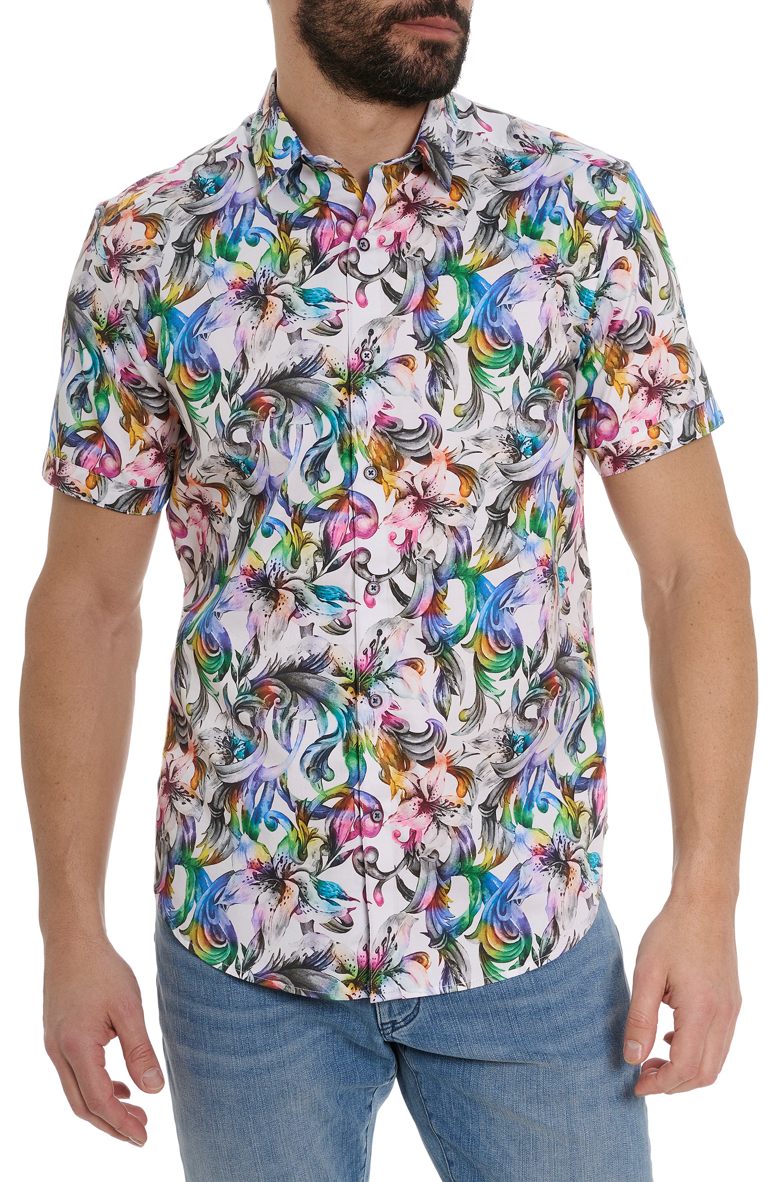 Robert Graham Daponte Short Sleeve Button Up Shirt | Nordstromrack