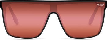 QUAY Nightfall Extra Large 146mm Shield Sunglasses | Nordstrom