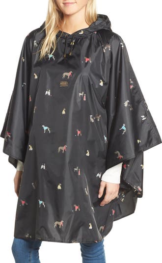 Joules Right as Rain Print Packable Hooded Poncho | Nordstrom