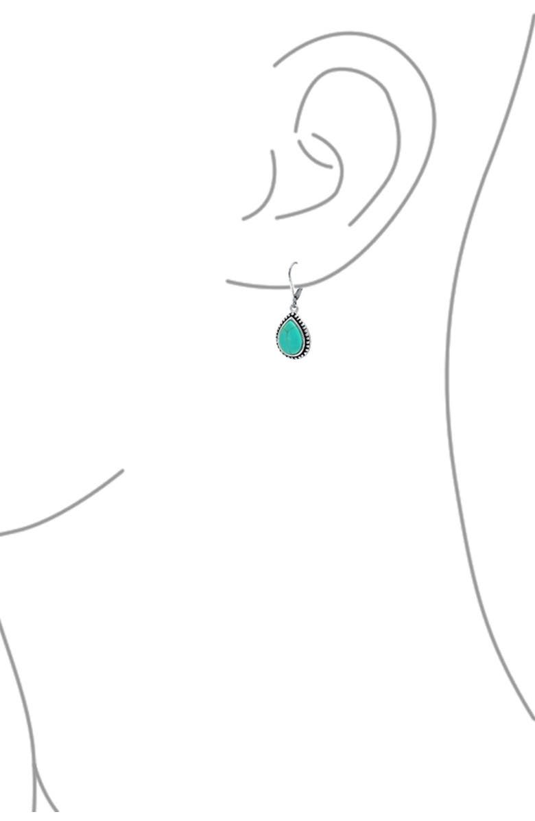 BLING JEWELRY Sterling Silver Simulated Turquoise Dashing Earrings ...