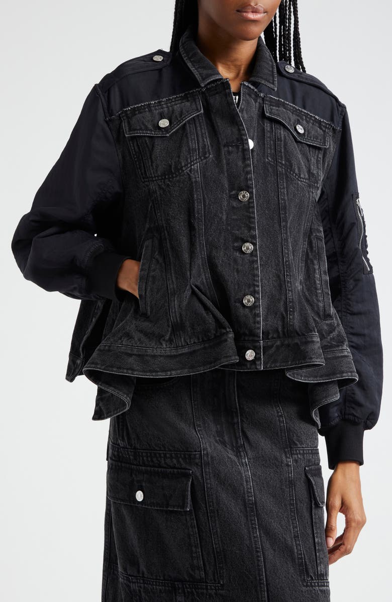 3.1 Phillip Lim Hybrid Denim Flight Jacket | Nordstromrack