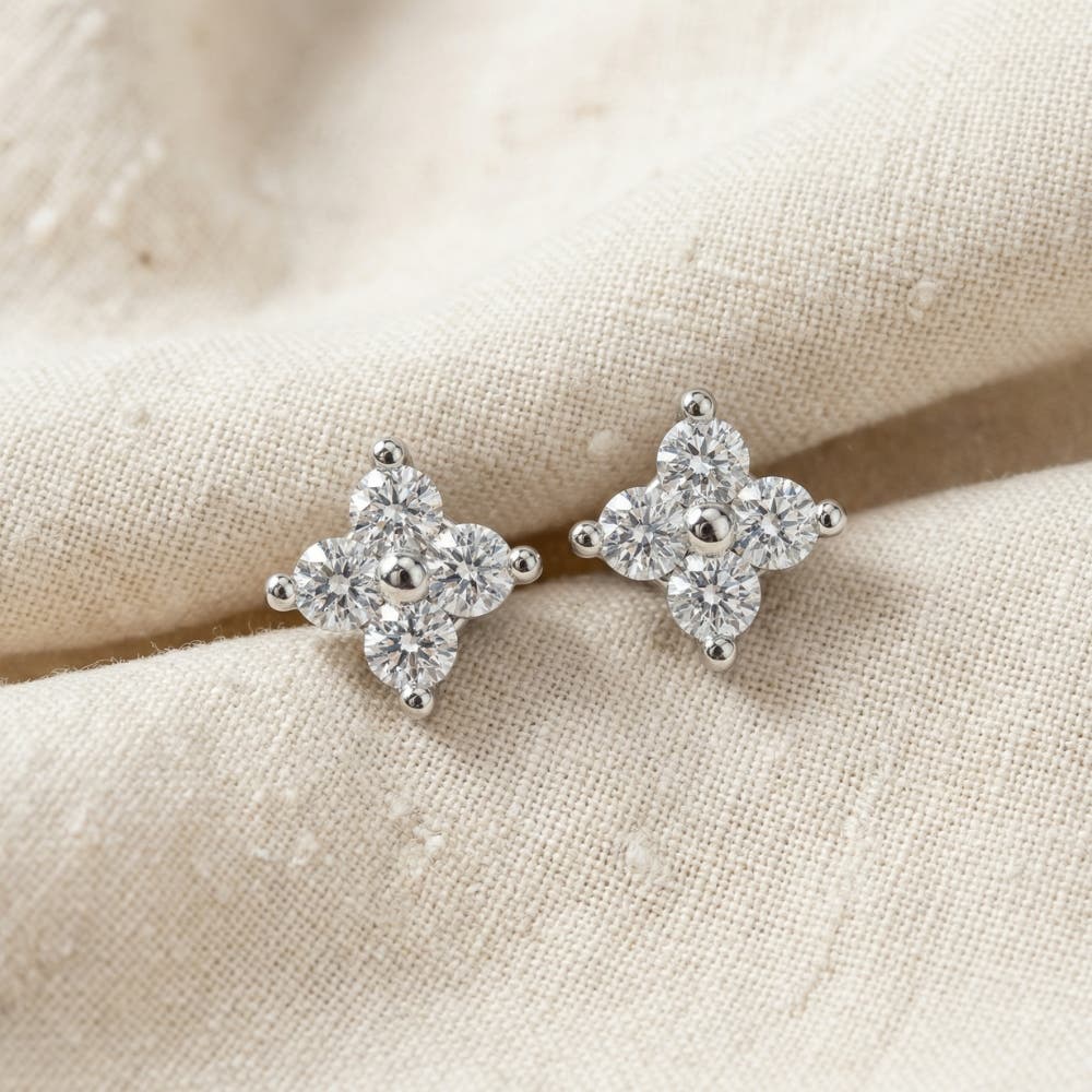Bliss Diamond 1/2Ct Jackie Diamond Studs 14k Gold Earrings Lab Grown 1/ ...