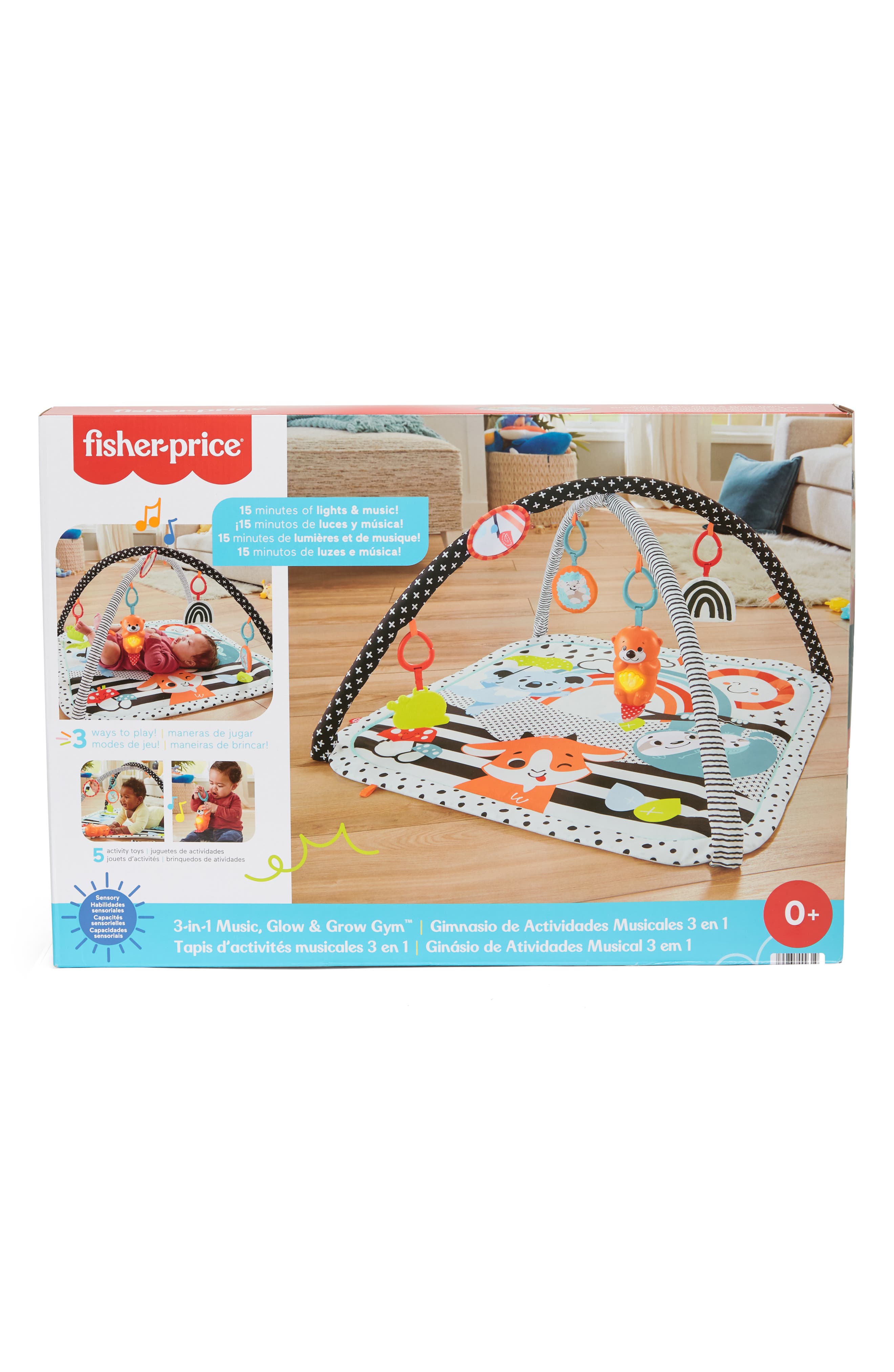 FISHER PRICE 3-in-1 Music, Glow & Grow Gym™ Playmat | Nordstromrack