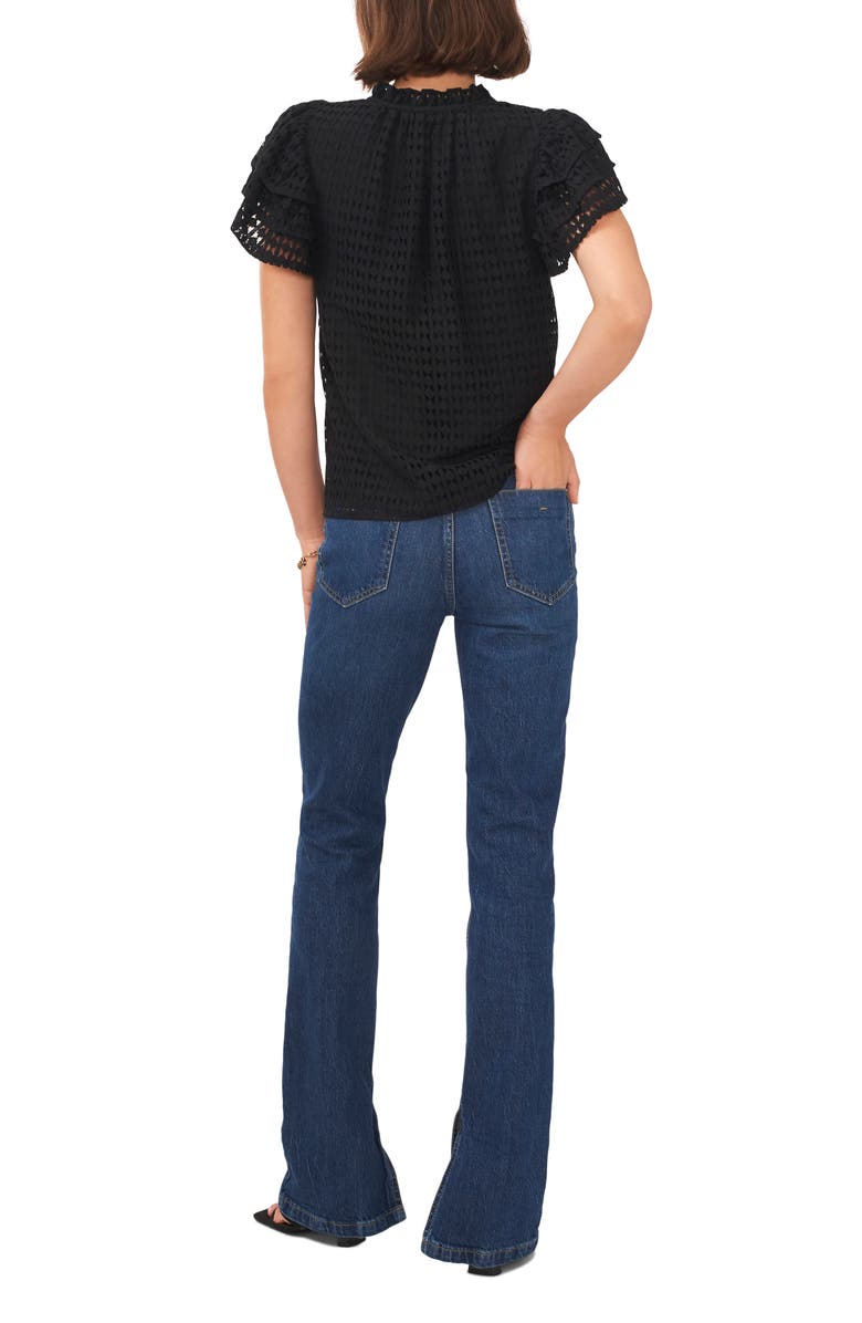 1.STATE Lace Flutter Sleeve Top | Nordstromrack