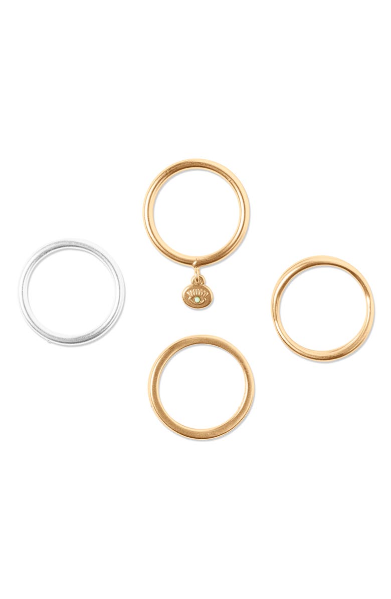 Lucky Brand Set of 4 Evil Eye Stackable Rings | Nordstromrack