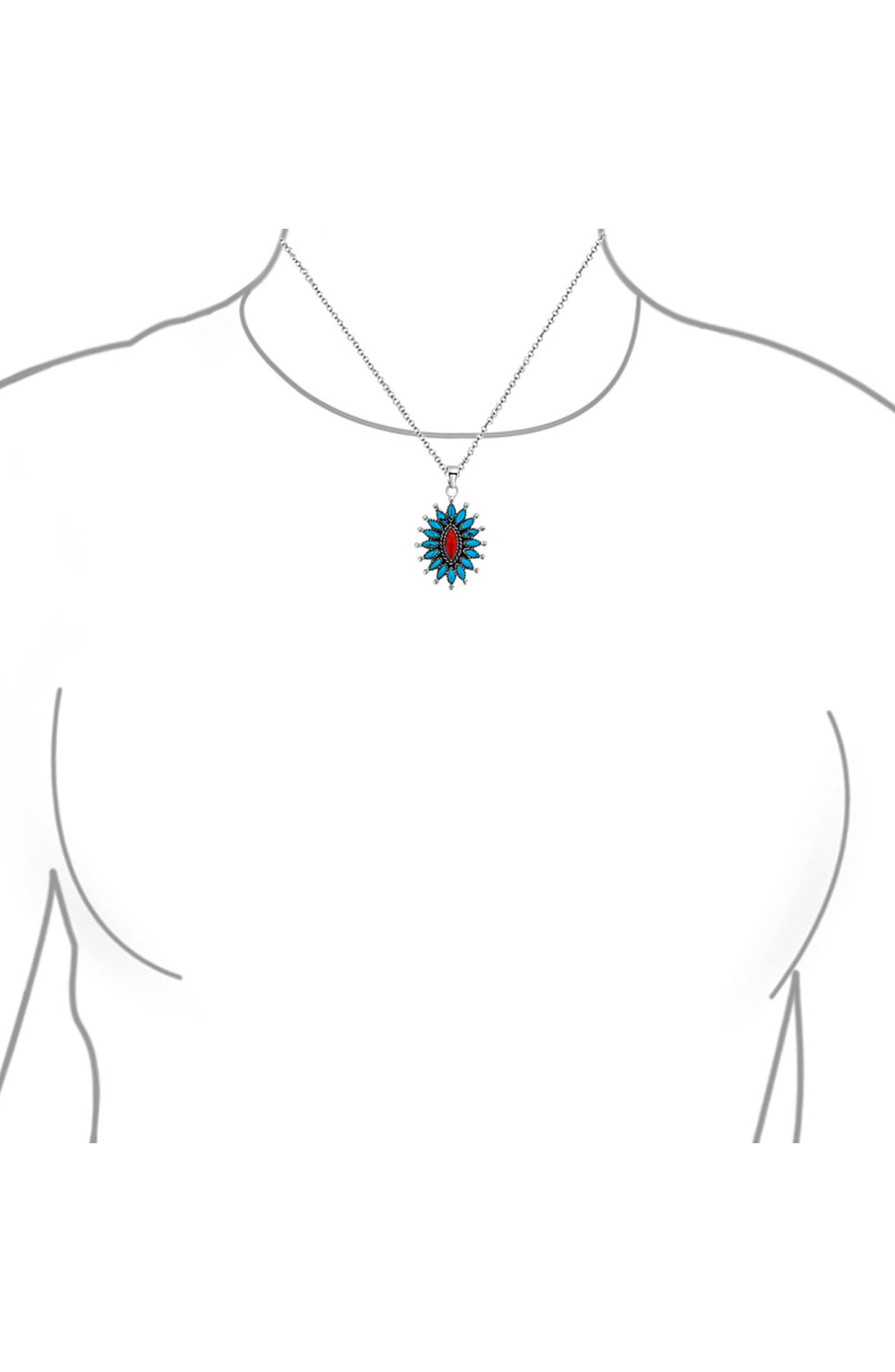 BLING JEWELRY Sterling Silver Gemstone Pendant Necklace | Nordstromrack