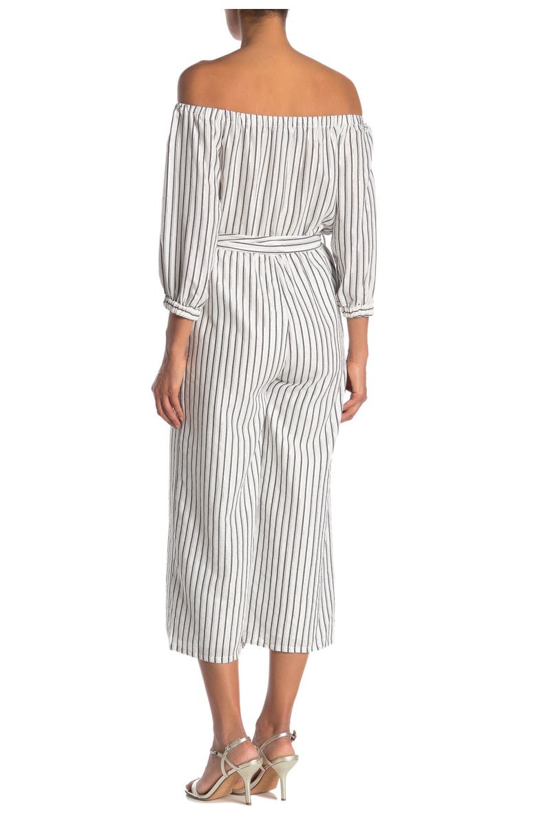 RACHEL Rachel Roy Aida Stripe Waist Tie Jumpsuit | Nordstromrack