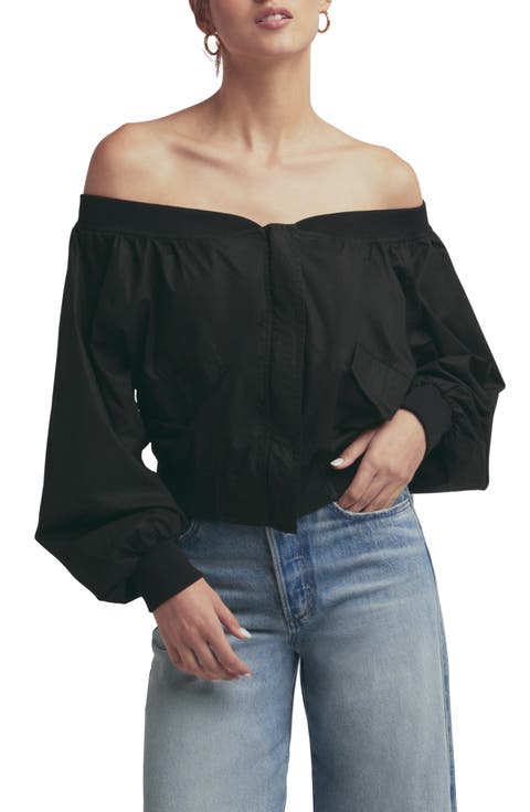 Women's Black Off the Shoulder Tops | Nordstrom