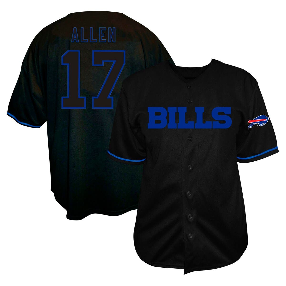 FANATICS Men's Fanatics Josh Allen Black Buffalo Bills Big & Tall ...