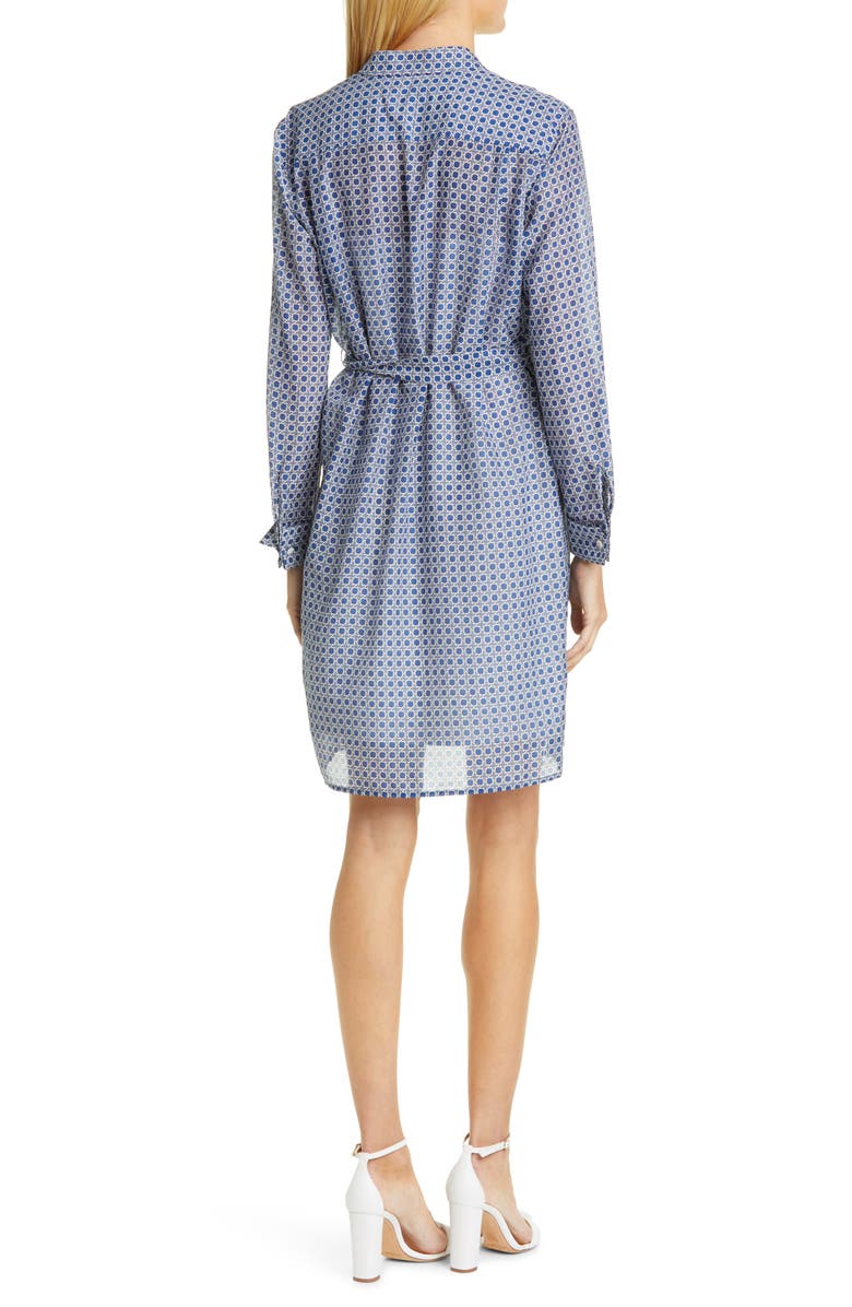 Equipment Ravena Print Long Sleeve Silk Blend Shirtdress | Nordstromrack