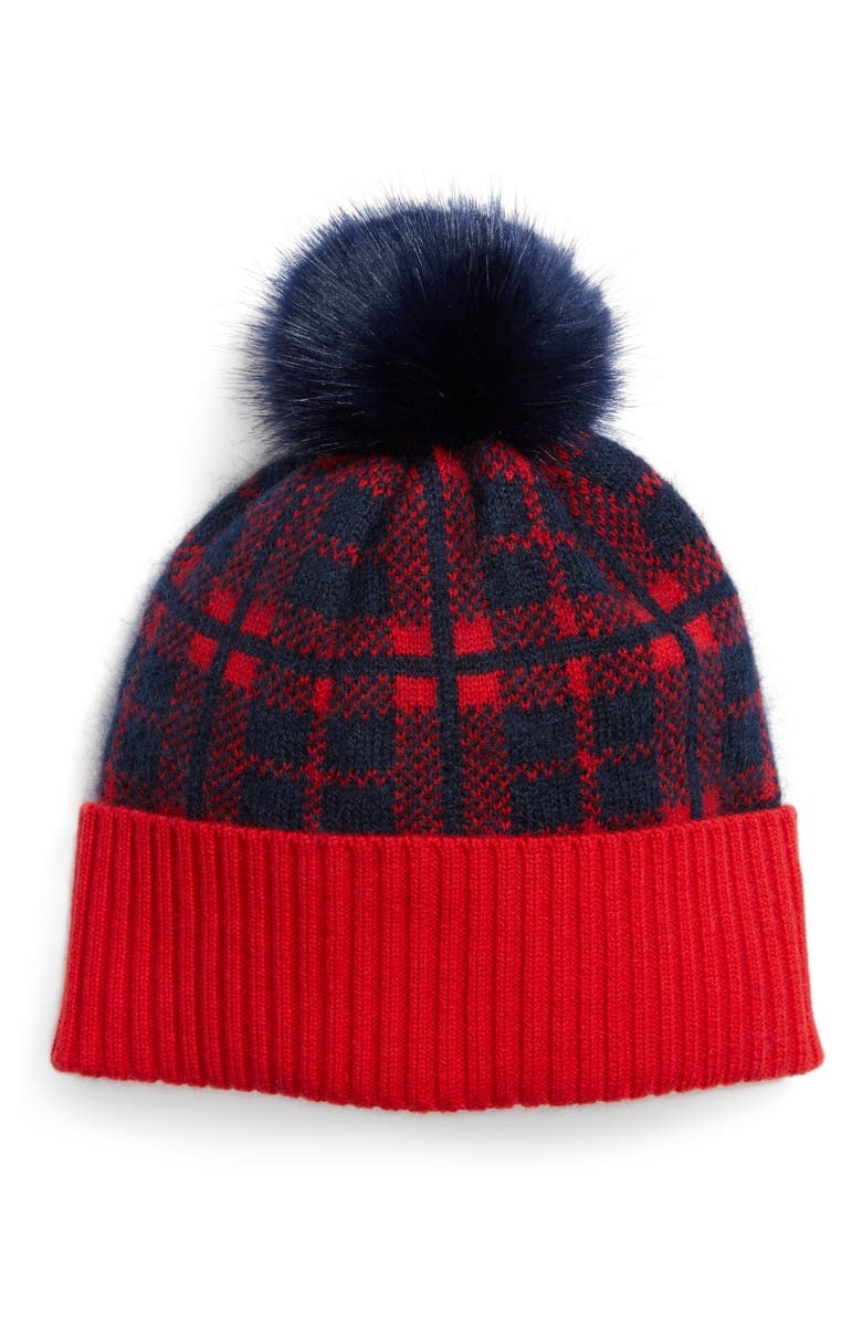 Draper James Carolina Check Pompom Hat | Nordstrom