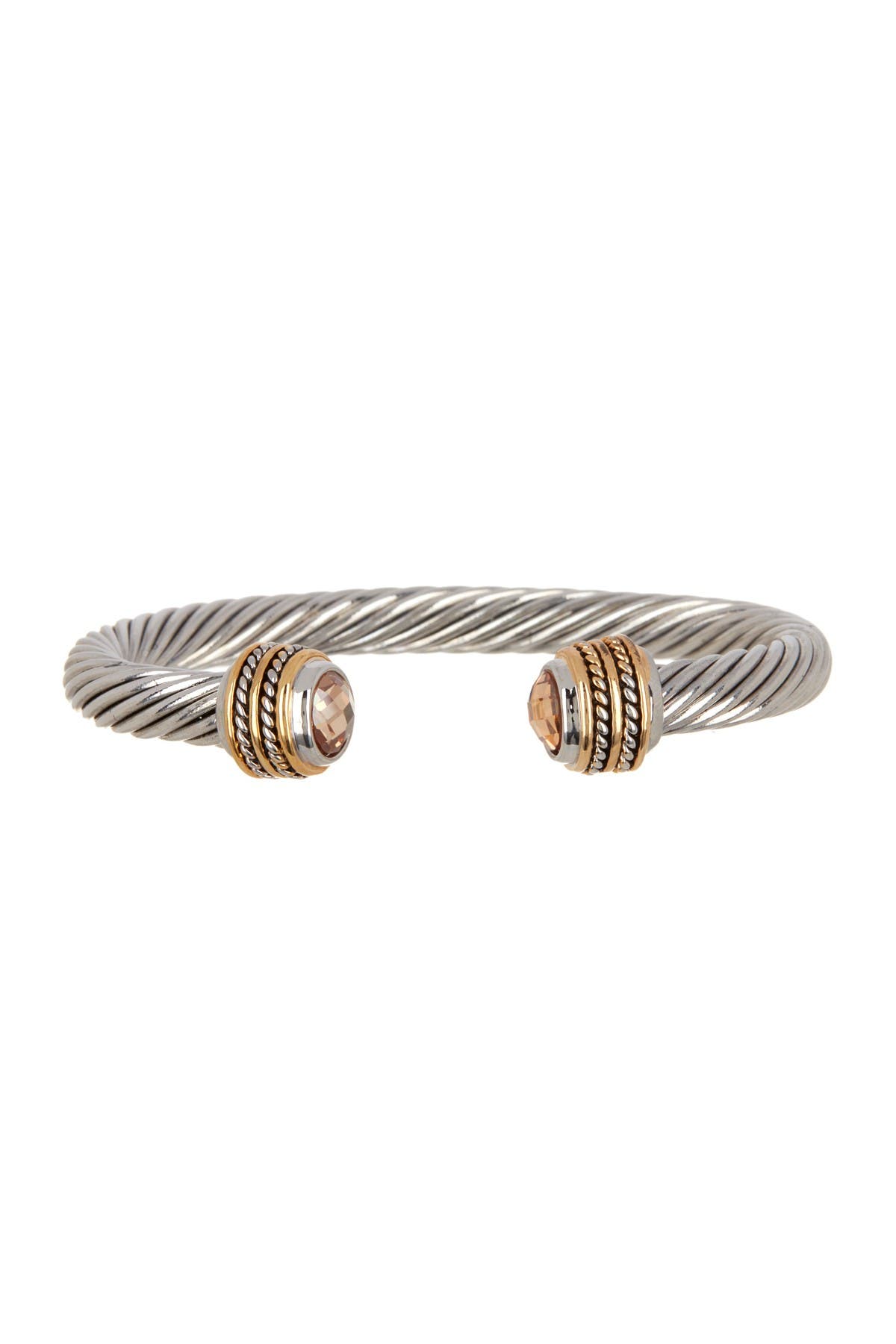 MESHMERISE Two-Tone Wide Citrine End Twist Cuff | Nordstromrack