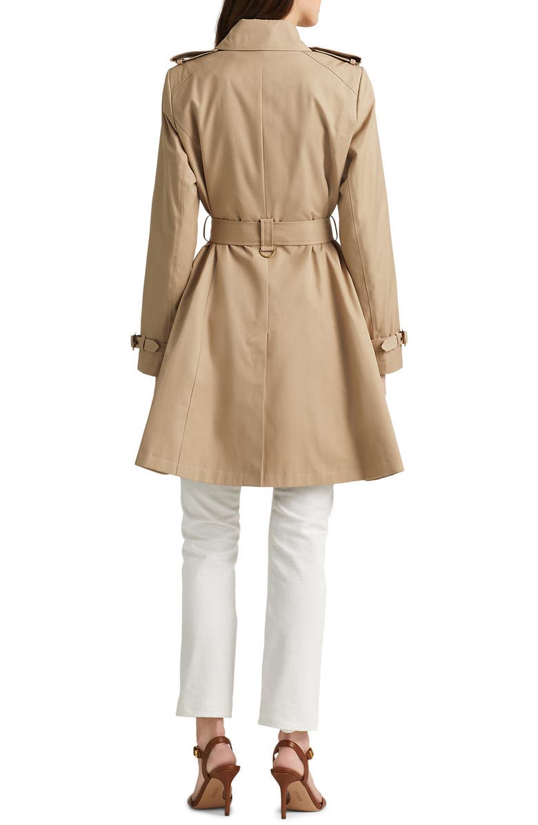 Lauren Ralph Lauren Double Breasted Water Repellent Cotton Blend Trench Coat | Nordstrom