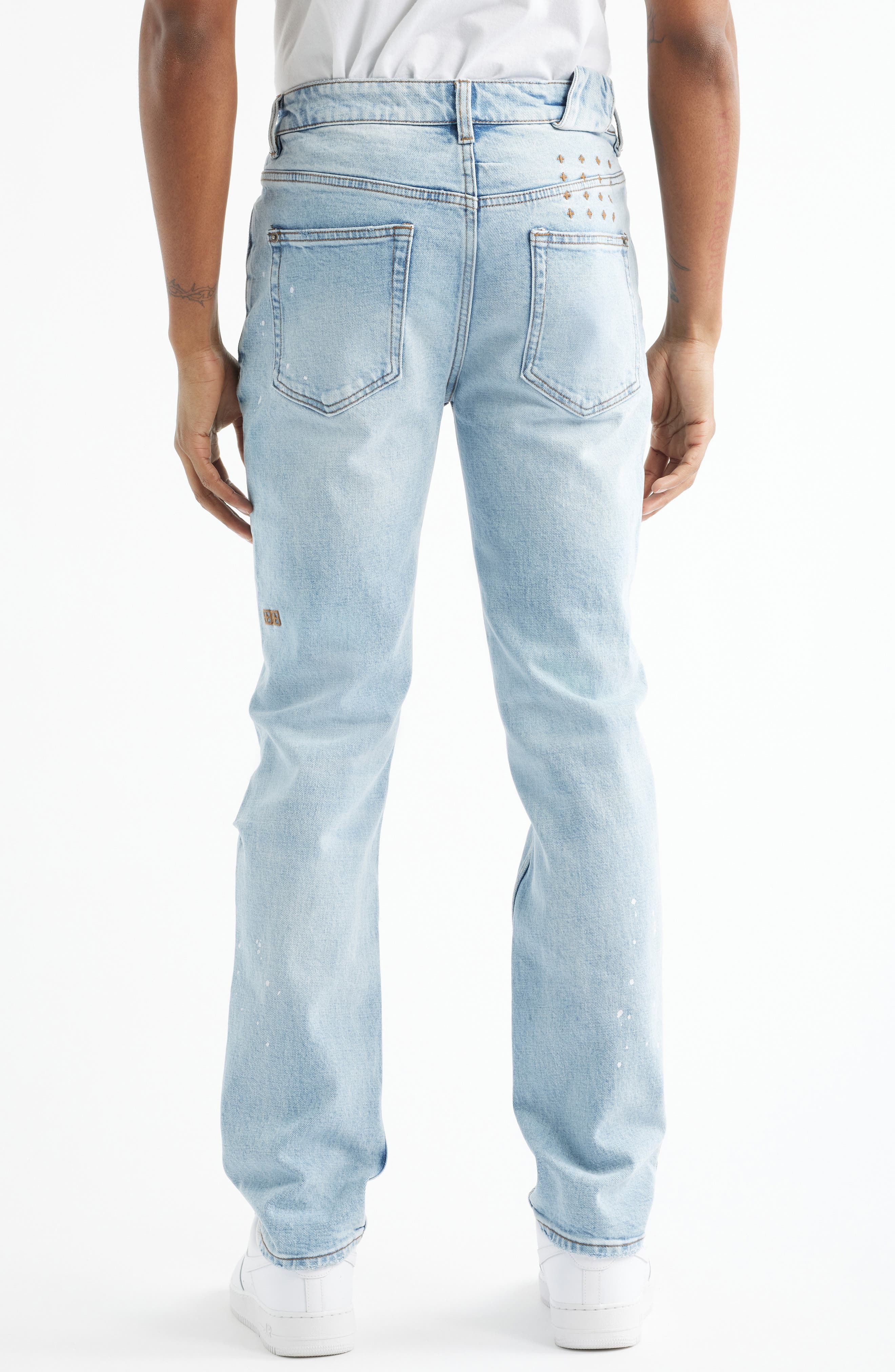 Ksubi Chitch Duke Blue Ripped Slim Tapered Leg Jeans | Nordstrom