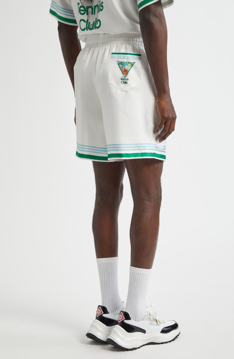 Casablanca Metaphysical Tennis Icon Silk Drawstring Shorts | Nordstromrack