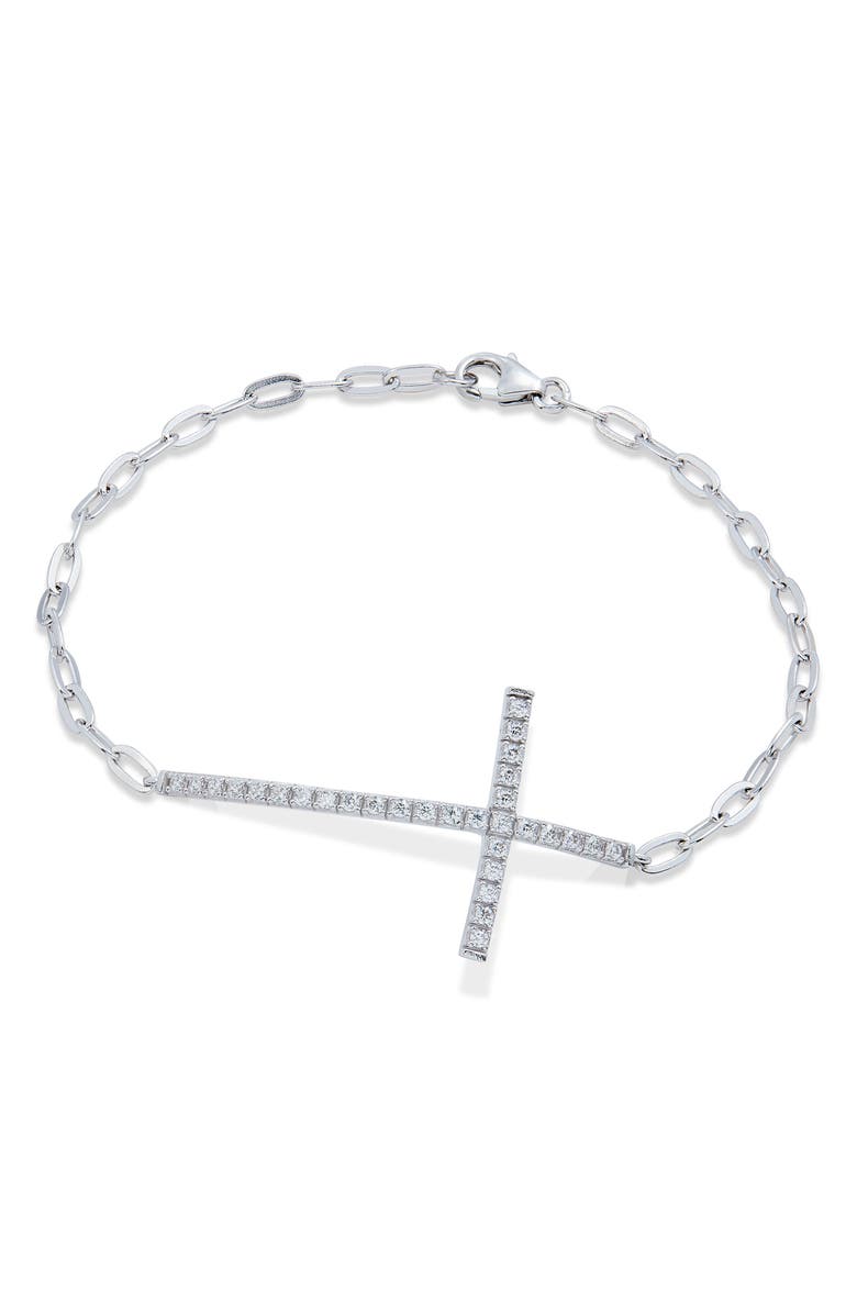 SAVVY CIE JEWELS CZ Cross Charm Chain Bracelet | Nordstromrack