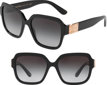 Dolce&Gabbana 56mm Gradient Square Logo Sunglasses | Nordstromrack