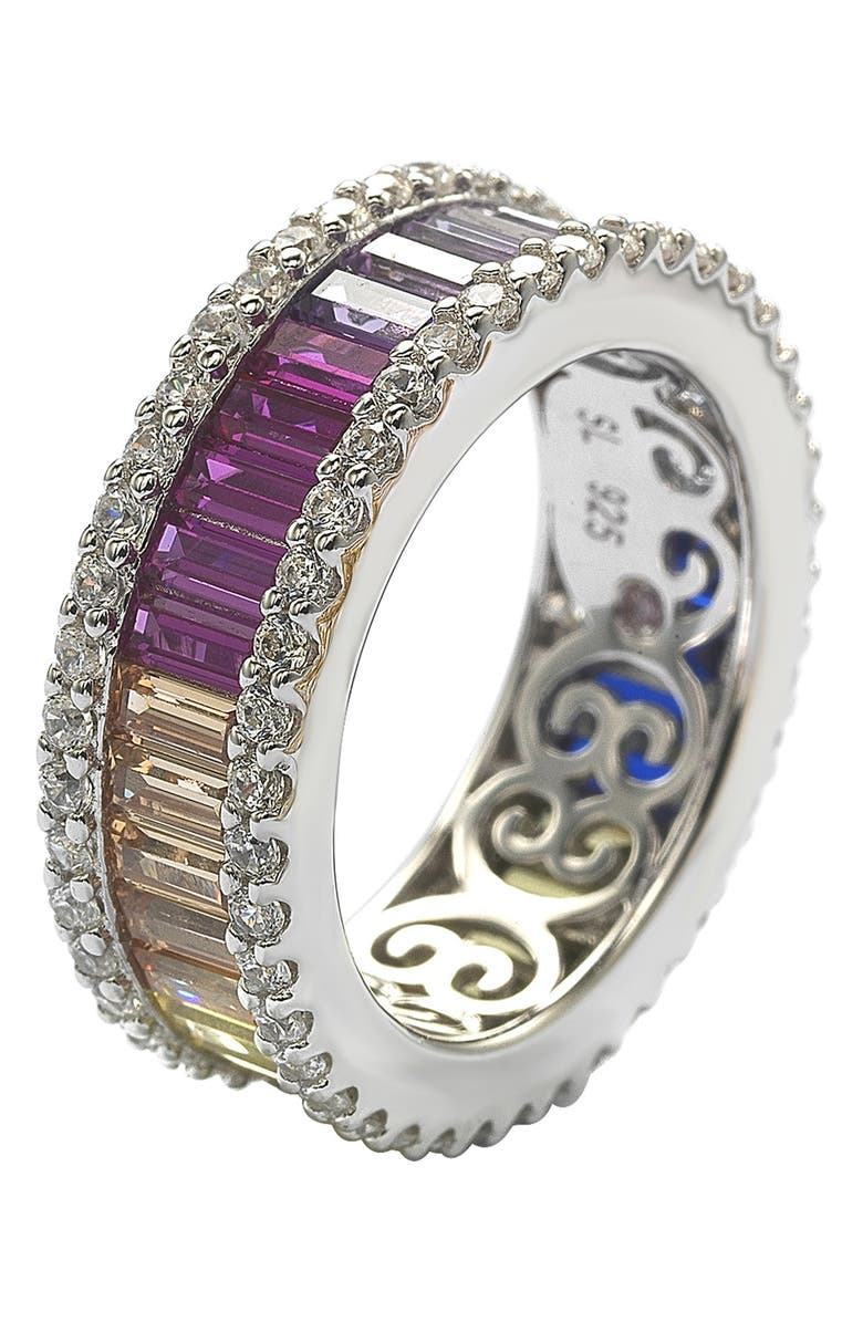 SUZY LEVIAN Rainbow Sterling Silver CZ Eternity Band | Nordstromrack
