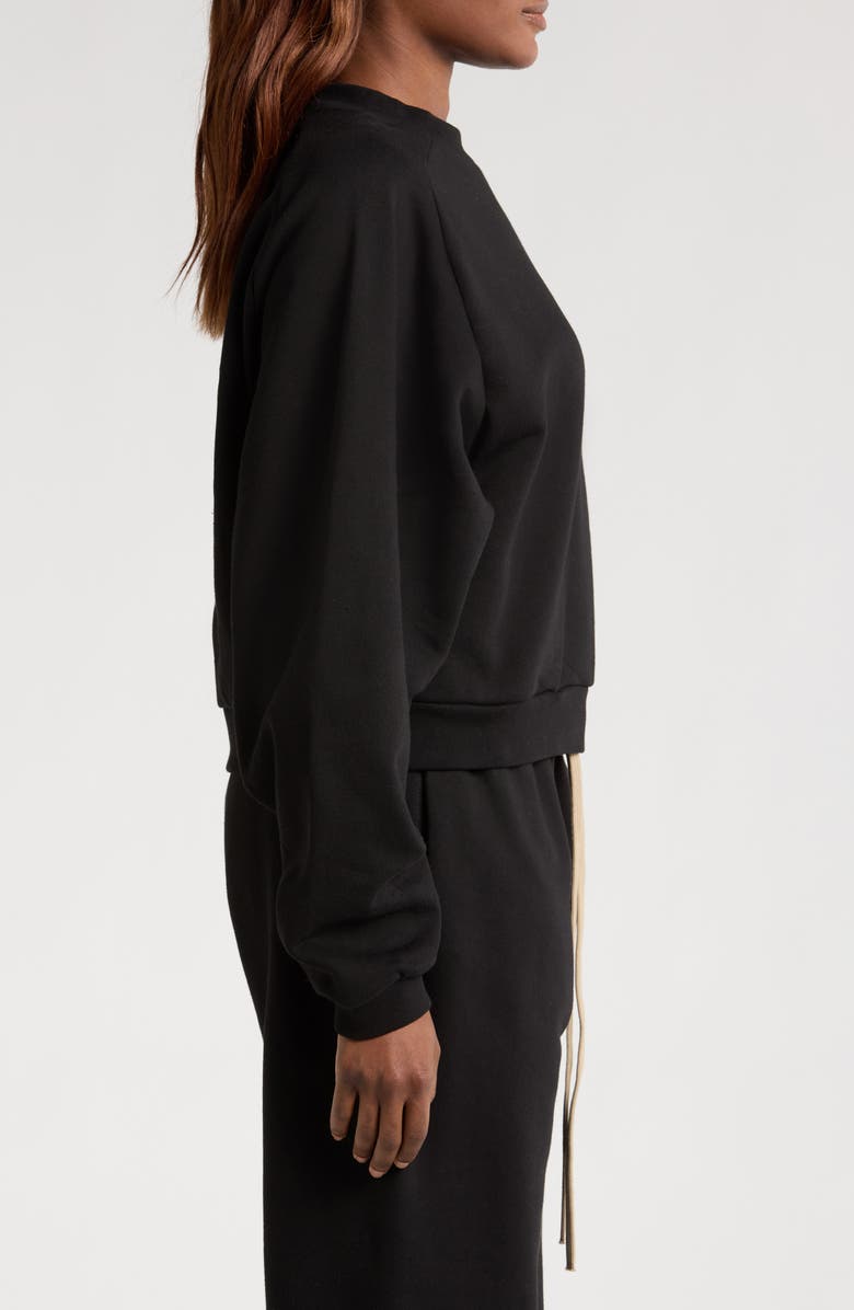 Fear of God Essentials Crop Cotton Blend Fleece Crewneck Sweatshirt ...
