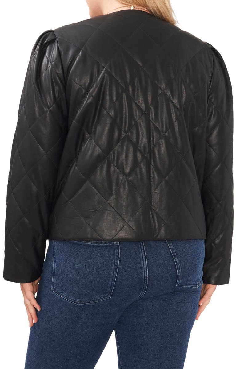 Vince Camuto Puff Shoulder Quilted Faux Leather Jacket | Nordstromrack