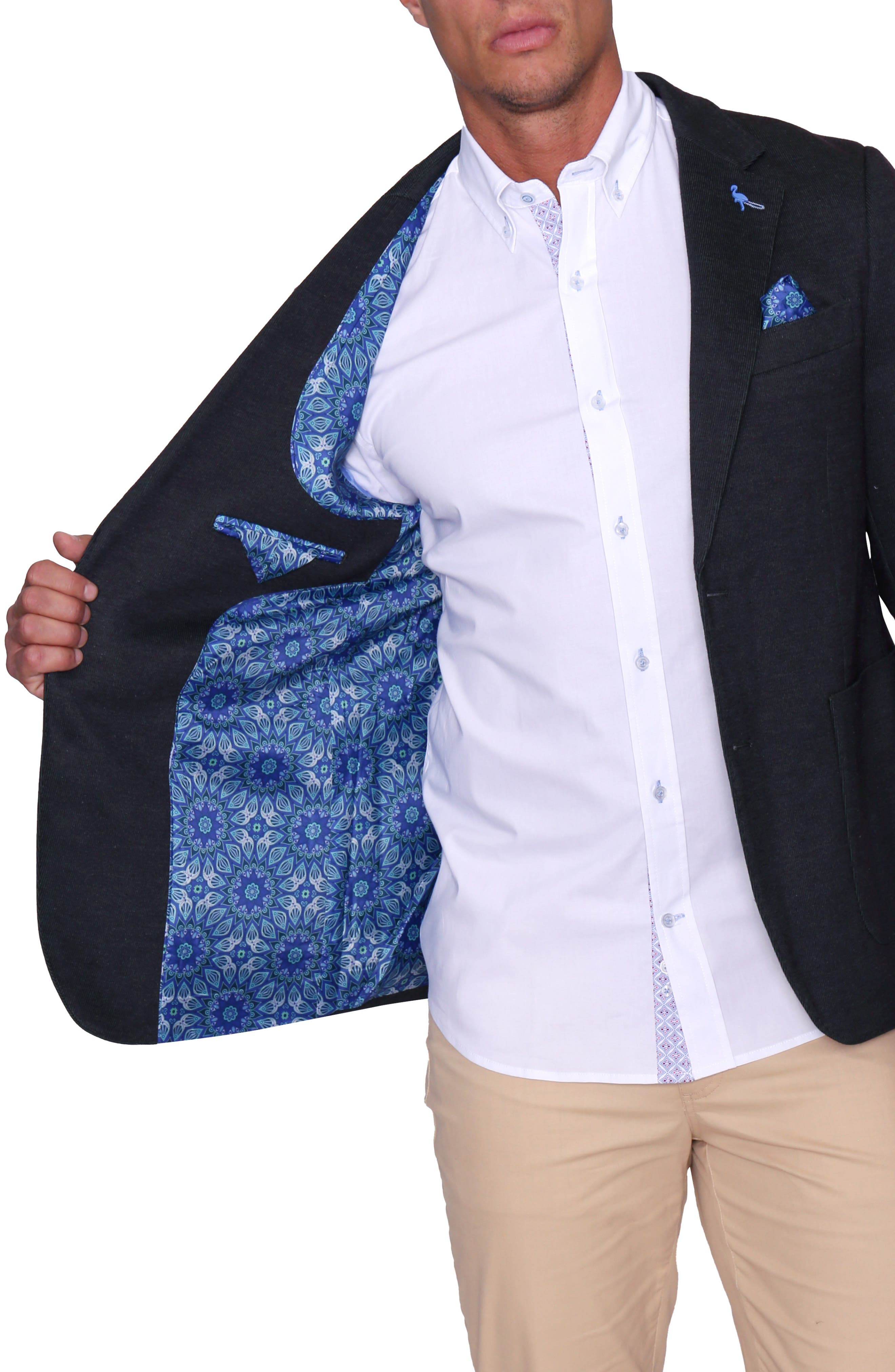 TailorByrd Deep Forest Textured Twill Sportcoat | Nordstromrack