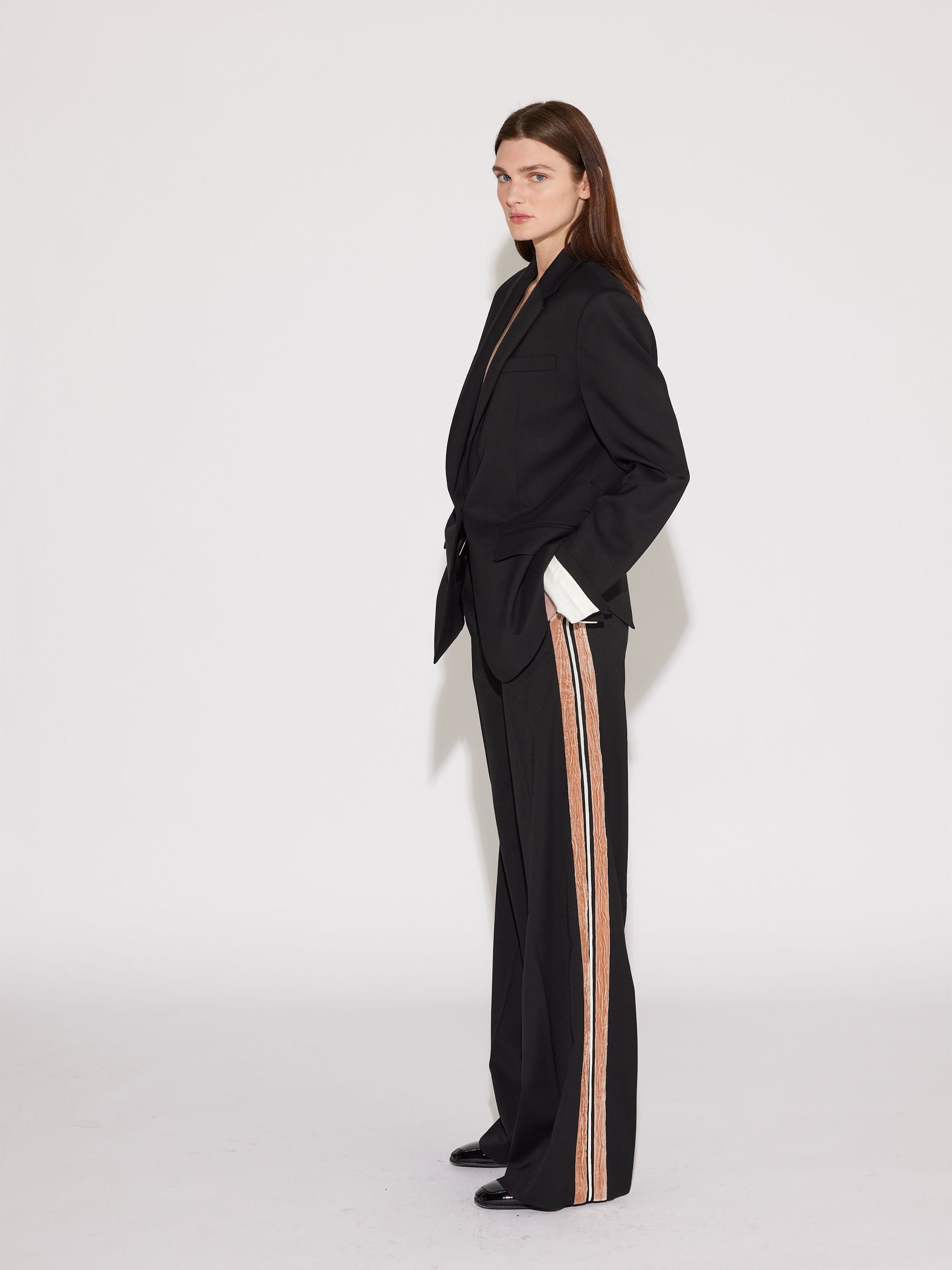 Callas Milano Denis Oversized Blazer with Contrast Cuff Sleeve (Women ...