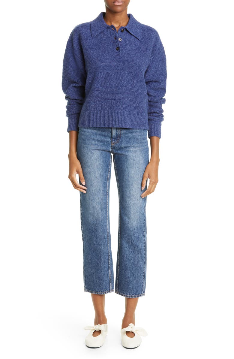 CO Mixed Stitch Wool & Cashmere Polo Sweater | Nordstromrack