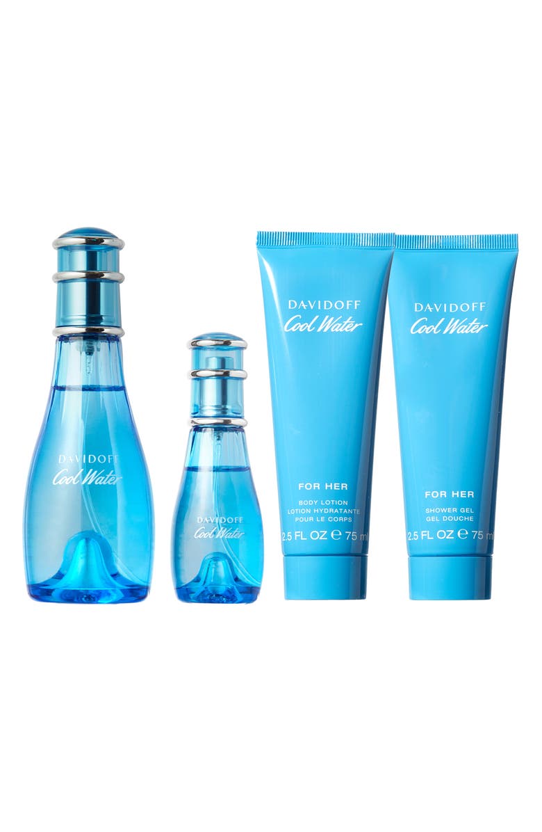 DAVIDOFF COOL WATER Women's Cool Water 4-Piece Eau de Toilette Set ...