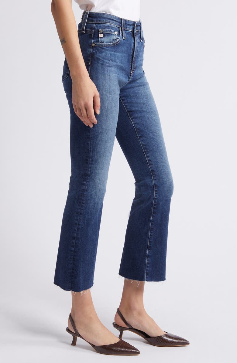 AG Farrah High Waist Raw Hem Crop Bootcut Jeans | Nordstromrack