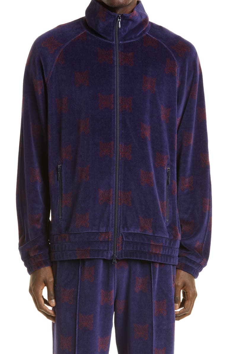 Needles Butterfly Logo Velour Wool Track Jacket | Nordstrom