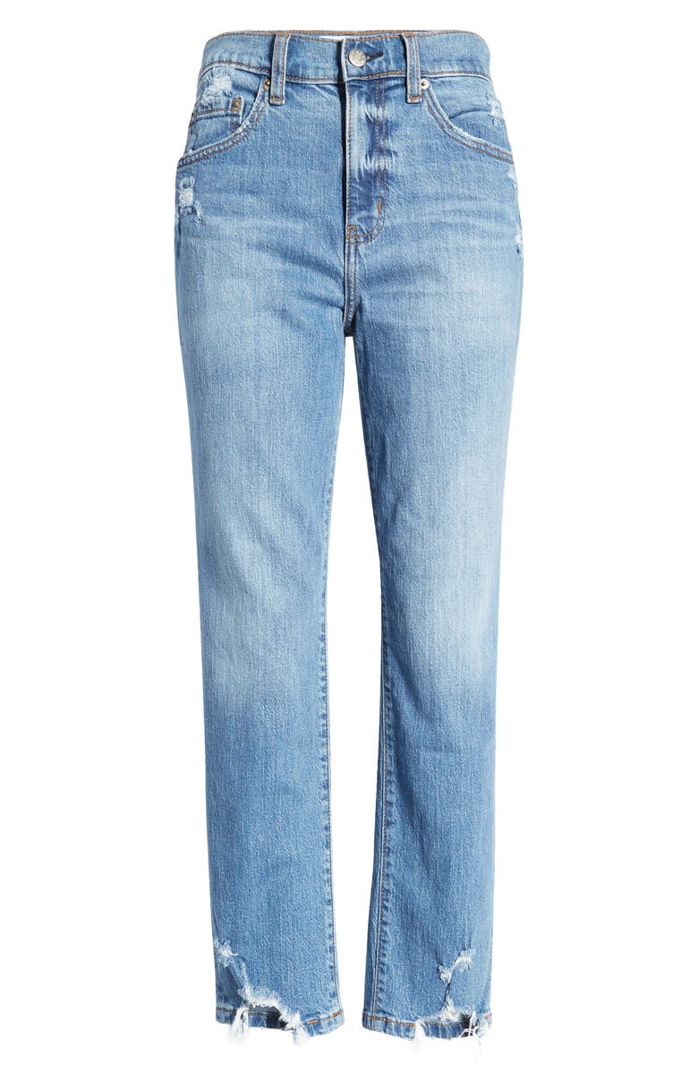 DAZE Straight Up Distressed Straight Leg Ankle Jeans | Nordstromrack