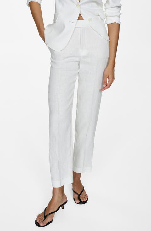 Women's 100% Linen Straight-Leg Pants | Nordstrom