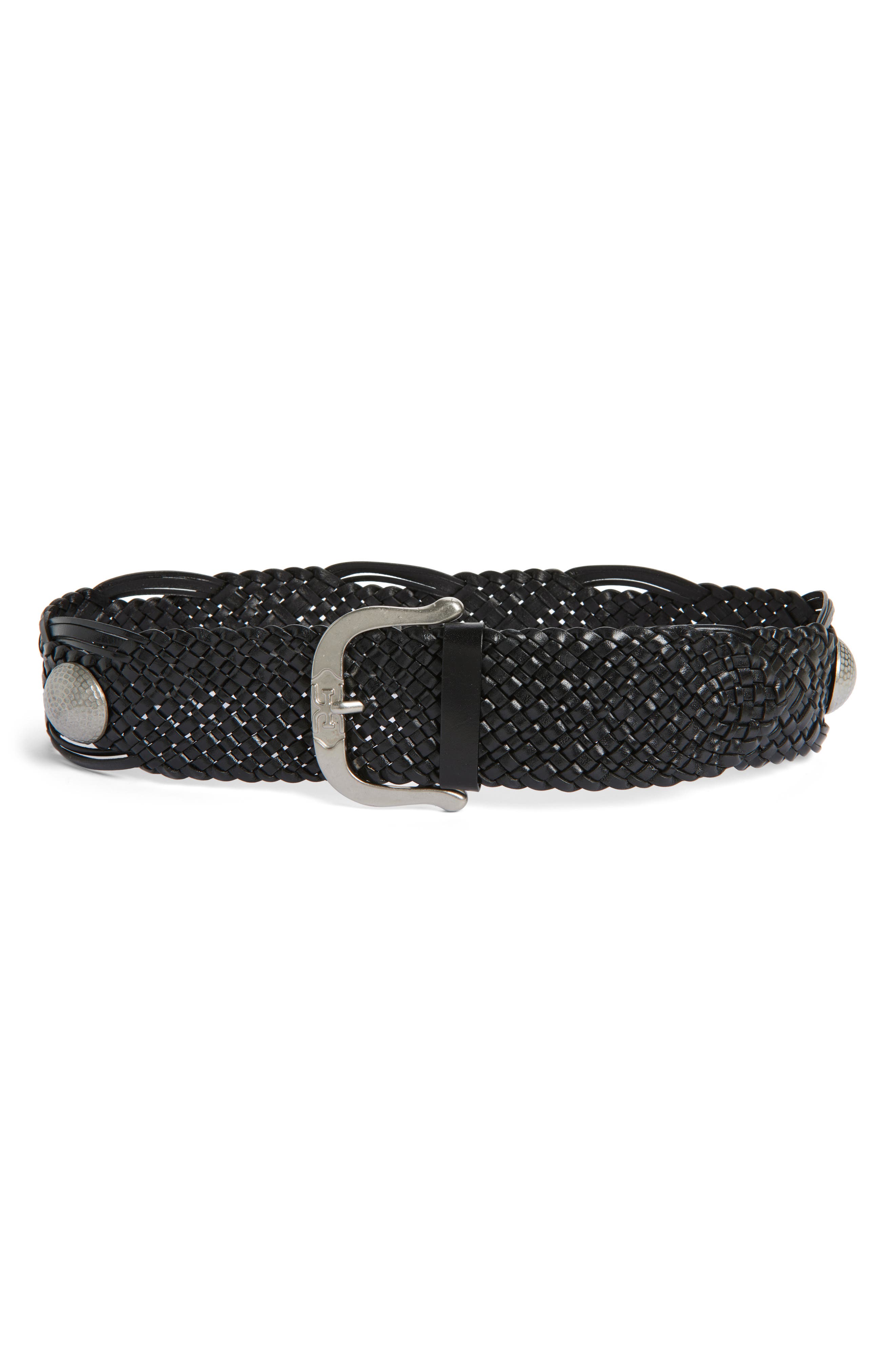 Sam Edelman Wide Woven Leather Western Belt | Nordstromrack