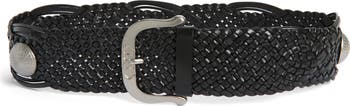 Sam Edelman Wide Woven Leather Western Belt | Nordstromrack