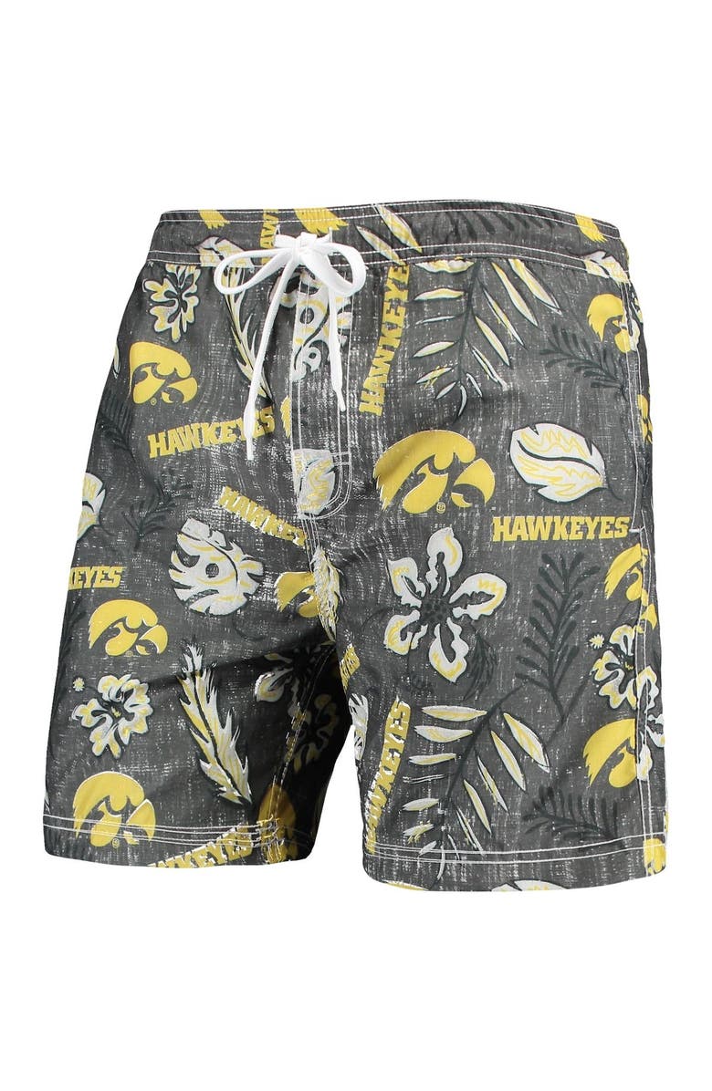 Wes & Willy Men's Wes & Willy Black Iowa Hawkeyes Vintage Floral Swim ...