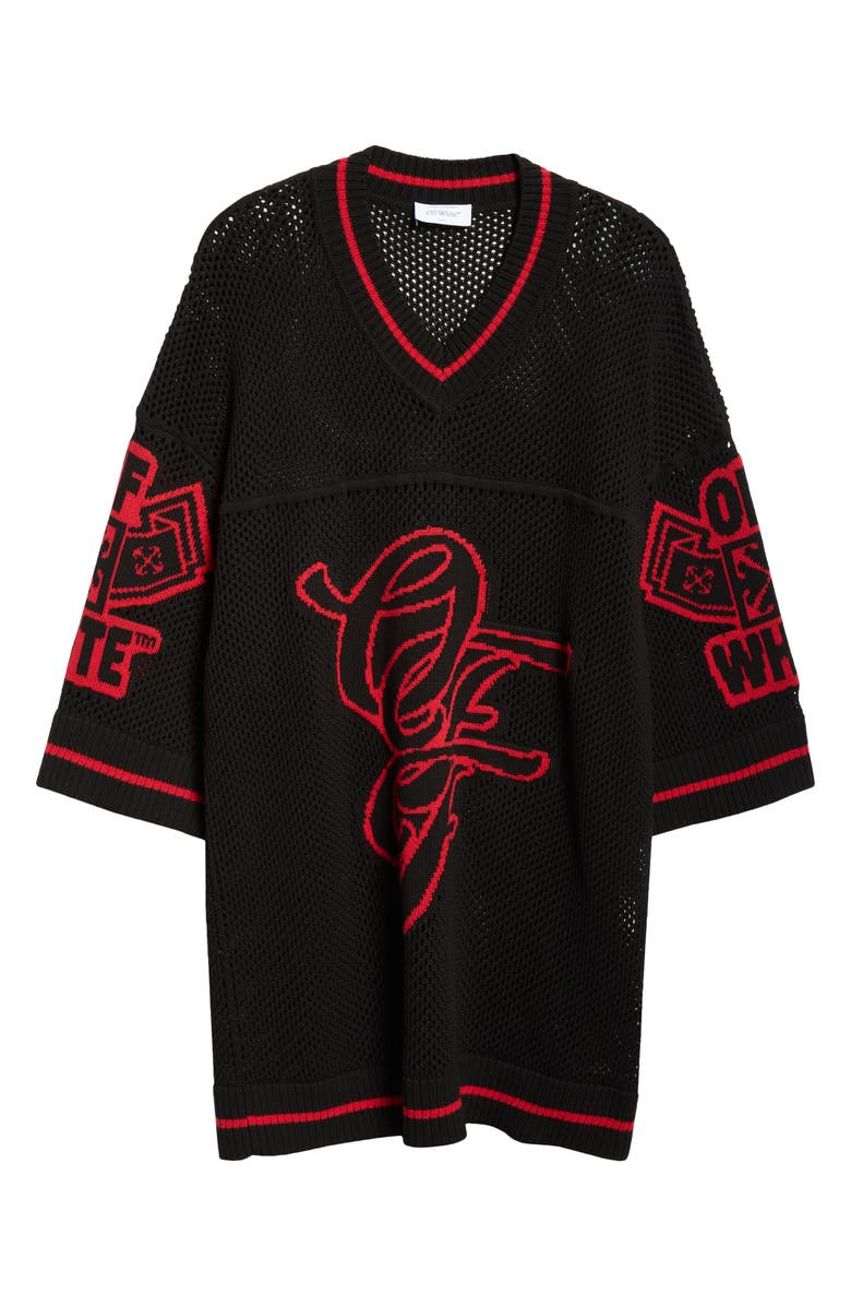 Off-White Varsity Net Openwork Sweater | Nordstromrack
