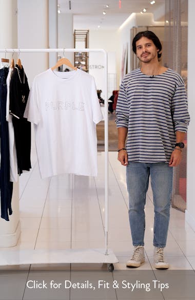 PURPLE BRAND Texture StuddedT-Shirt | Nordstrom