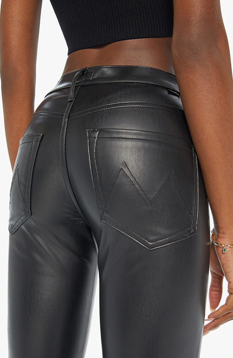 MOTHER The Insider Flood Faux Leather Pants | Nordstromrack