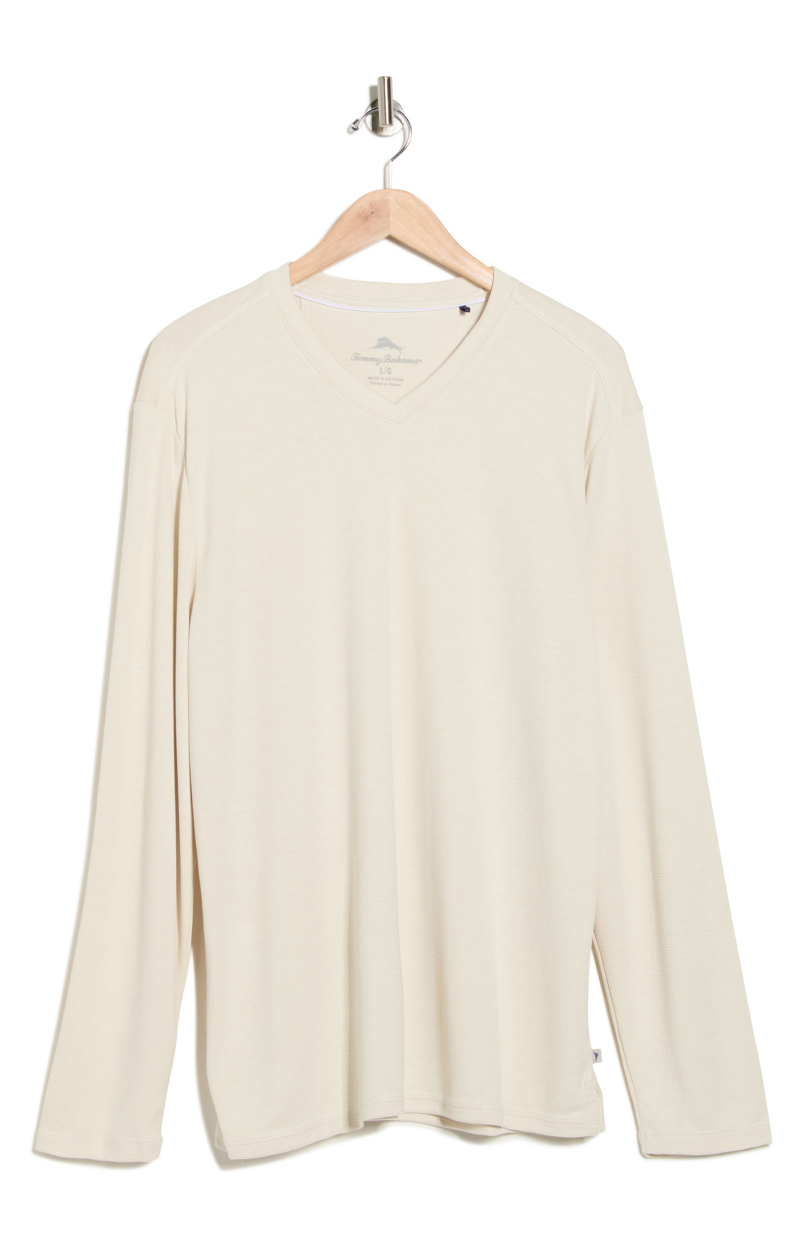 Tommy Bahama Tranquil Bay Stripe V-Neck Long Sleeve T-Shirt | Nordstromrack