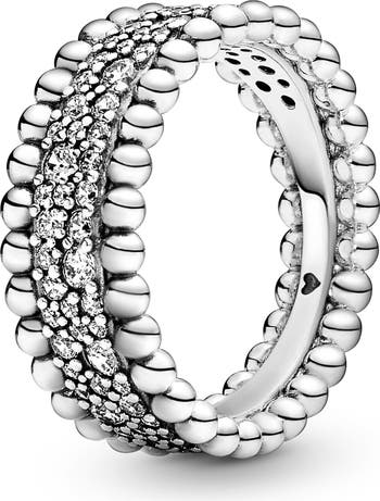PANDORA Beaded Pavé Ring | Nordstrom