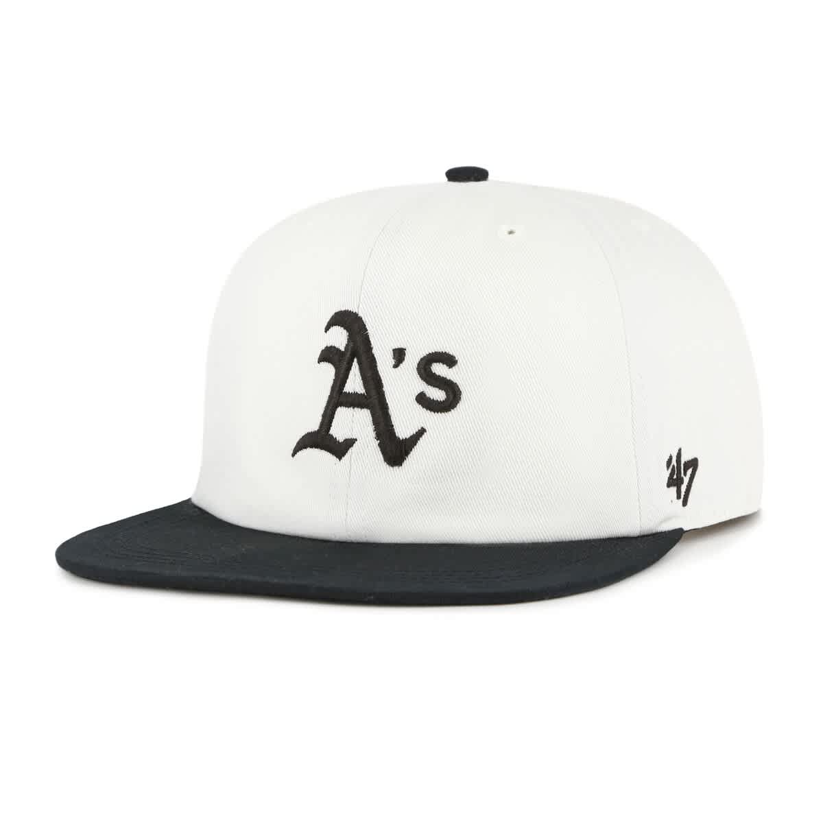 '47 Men's '47 White/Black Athletics Foundation Captain Snapback Hat ...