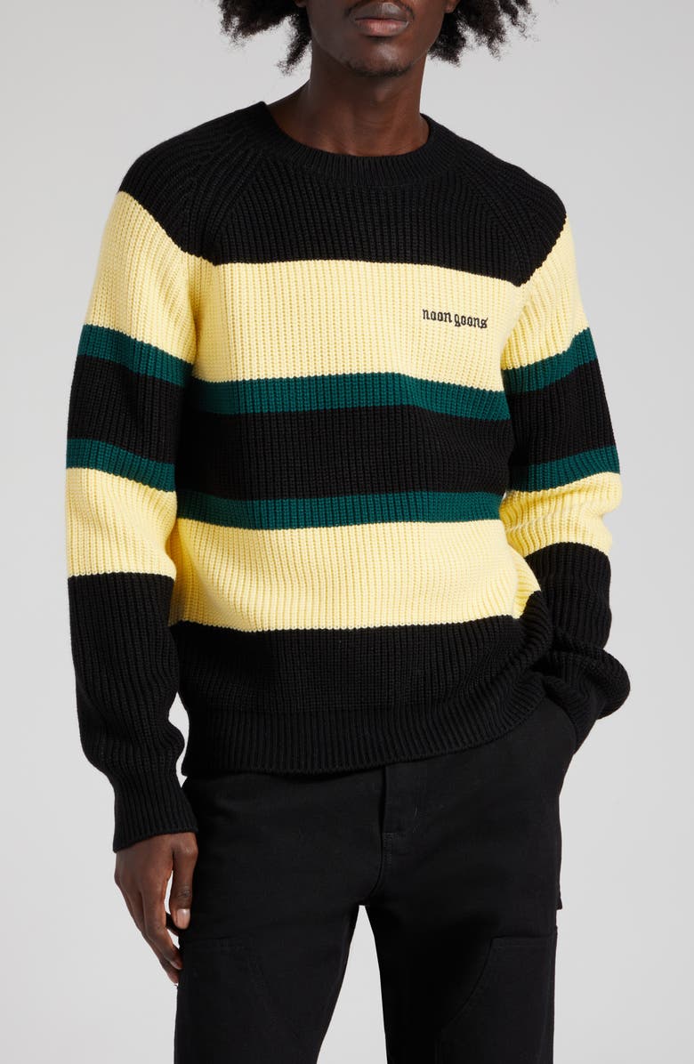 Noon Goons Phat Budde Stripe Logo Embroidered Sweater | Nordstromrack