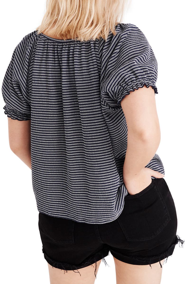 Madewell Texture & Thread Stripe Peasant Top | Nordstromrack
